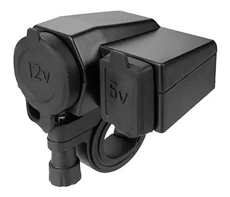 Adaptador Toma Cargador 12v Usb 5v Moto Gps Celular Redonda