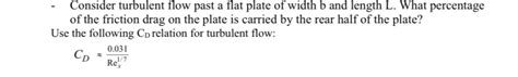 Solved Consider Turbulent Flow Past A Flat Plate Of Width B Chegg