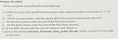 Solved Problem 4 30 ﻿in Matlab Pleasewrite A Program