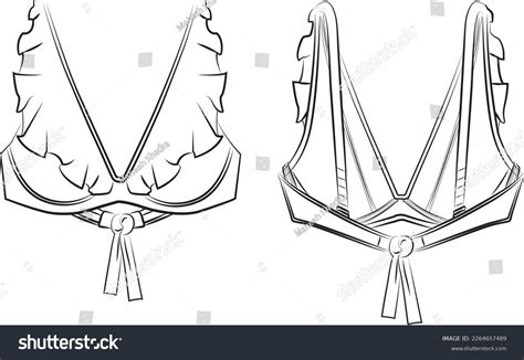 Women Inner Wear Line Art Royalty Free Stock Vector 2264657489