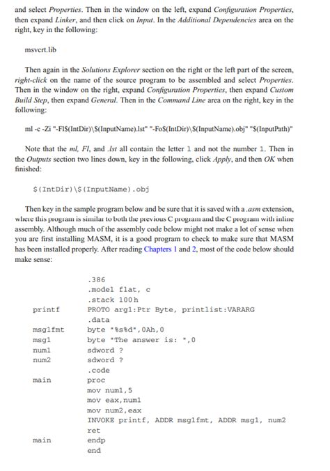 Lnk Error In Visual Studio R Assembly Language