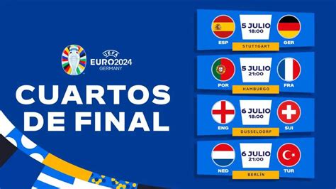 Así Se Jugarán Los Cuartos De Final De La Eurocopa 2024