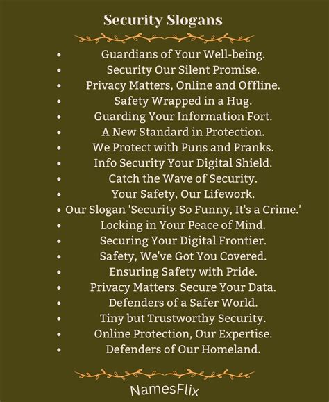 635 Creative Security Slogans That Ensure Peace Of Mind