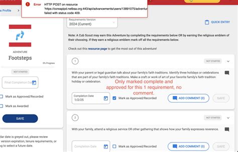 Advancement Requirement Error Scoutbook And Scoutbook Plus Bugs Scouting Forums