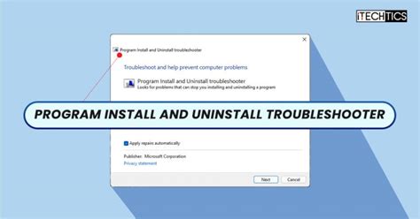 Fix Software Problems Using Program Install And Uninstall Troubleshooter