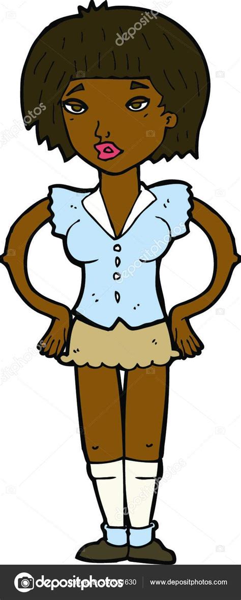 Cartoon Woman Hands Hips Stock Vector Image By ©panthermediaseller