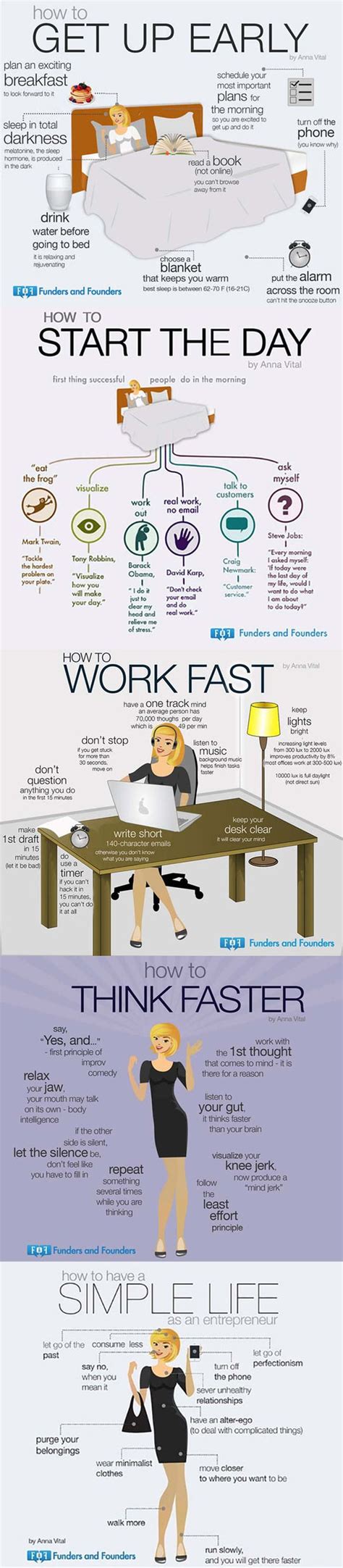 Consejos para aumentar la productividad infografía