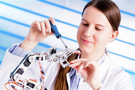 Female Electrical Engineer Working Photograph By Wladimir Bulgar