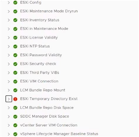 Vcf Upgrade Pre Check Fails For Esxi At Step Esxi Temporary Directory