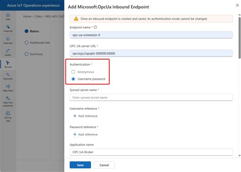 Configuración De Las Opciones De Autenticación De Usuario De Opc Ua Azure Iot Operations