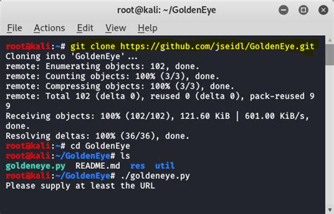Goldeneye Ddos Tool In Kali Linux Geeksforgeeks