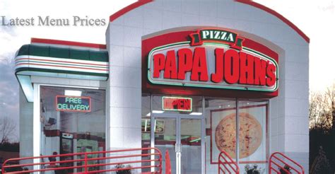 Papa Johns Menu Prices Calories Fresh Menu Prices