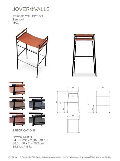 Set Of 5 Contemporary Artisan Bar Stool Cognac Leather And Black Rubber