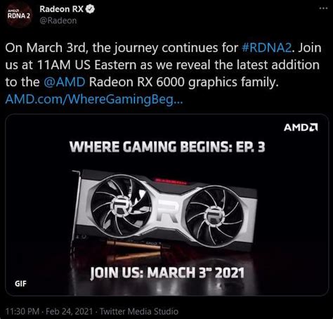 AMD To Officially Announce RDNA Based Radeon RX XT Big Navi GPU On March Rd UPDATE