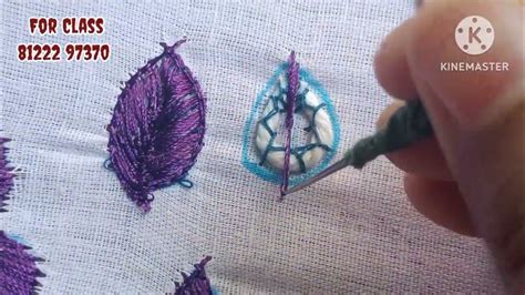 Class 3 Embossed Leaf Filling Stitch Isfa Creations Aariwork Youtube
