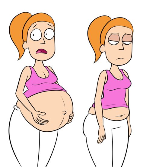 Curveybooru 1girl Big Belly Chubby Clevage Leggings Ponytail Pregnant