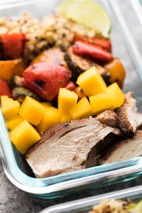 Jerk Chicken Meal Prep Lunch Bowls Sweet Peas And Saffron