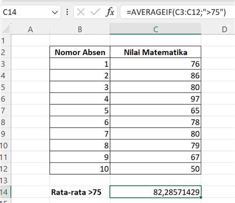 Belajar Cara Hitung Rata Rata Dengan AVERAGEIF Excel