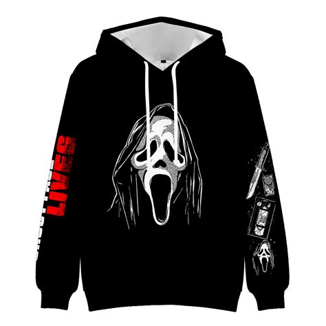 Scream Hoodie Merch Ghostface Halloween Scary Movie Sweatshirt Autumn