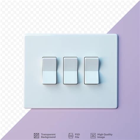 Premium Psd White Electrical Switch In Isolation