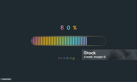 80 무지개 다운로드 바 로딩 바 사용자 인터페이스 배너 다채로운 미래형 로딩 바 디자인 0명에 대한 스톡 벡터 아트 및 기타