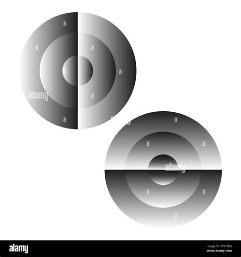 Gradient Circle Icon Abstract Concentric Rings Circular Fade Pattern Vector Design Stock