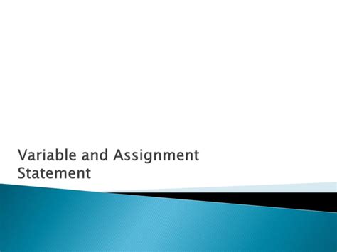Topic 2 Expression Variable Assignment Statement Pdf