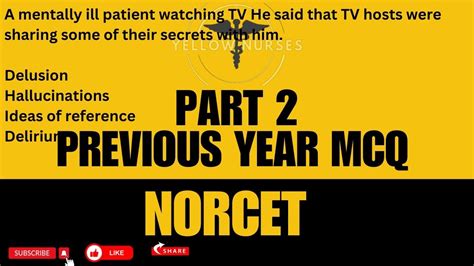 NORCET Previous Year Questions Part Important MCQs With Answers Explanation YouTube