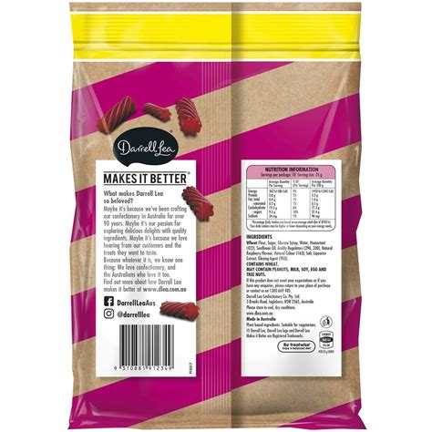 Darrell Lea Raspberry Twists 450g Woolworths