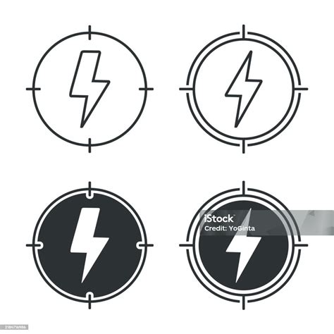 Aim Lightning Target Illustration Vector Stock Illustration Download