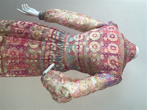 1960s Oscar De La Renta Lame Chiffon Hostess Gown For Sale At 1stdibs