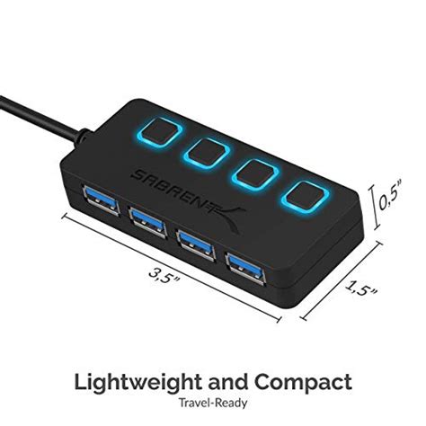 Sabrent 4 Port USB 3 0 Hub With Individual Power Switches Got To Have It All
