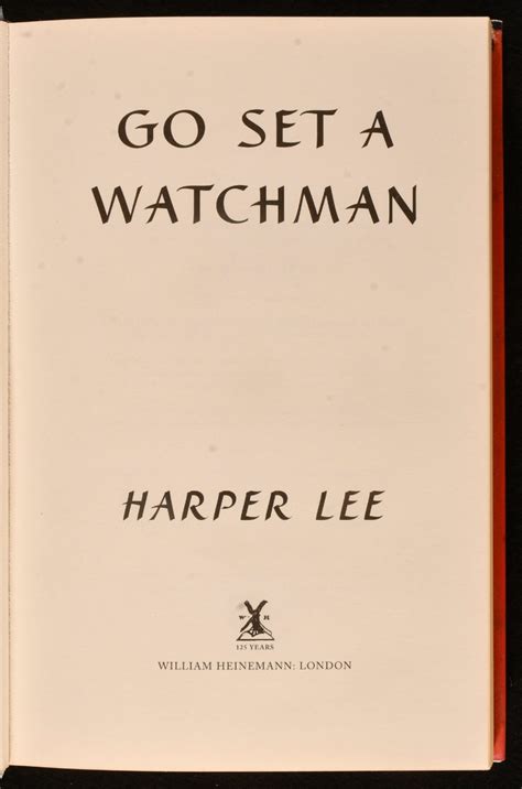Go Set A Watchman By Harper Lee Near Fine Cloth 2015 First Edition
