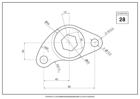 STUDYCADCAM 2D CAD 연습 28 PDF Payhip in 2024