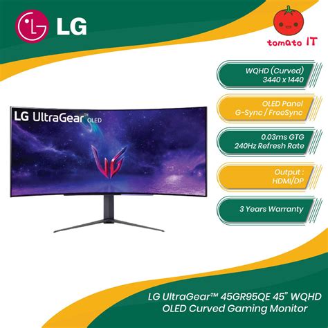 LG GR QE UltraGear OLED Curved Gaming Monitor WQHD With Hz Shopee Malaysia
