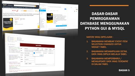 pemrograman database menggunakan python gui and mysql memperbarui data