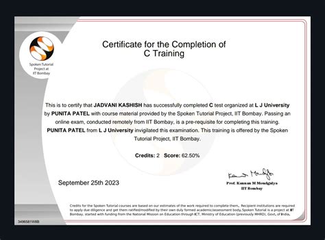 Kashish Jadvani On Linkedin Certificate Cprogramming Iitbombay