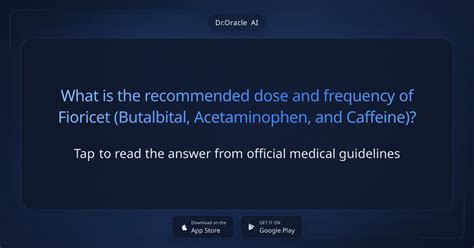 What Is The Recommended Dose And Frequency Of Fioricet Butalbital