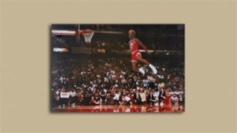 Michael Jordan Dunks From The Free Throw Line Poster