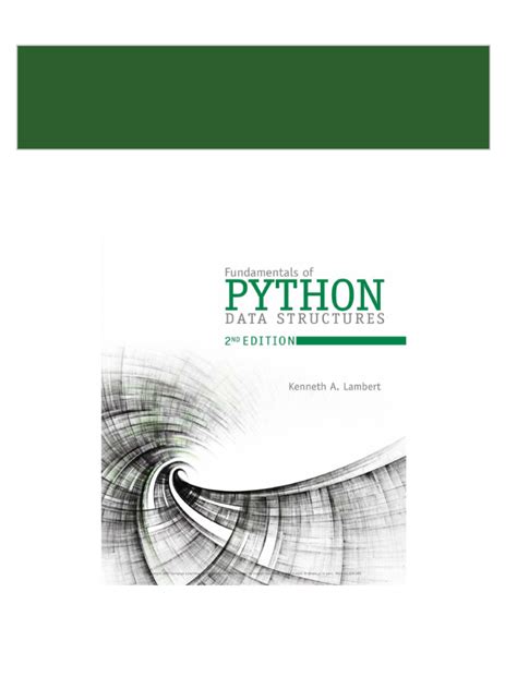 Free Pdf Sample Fundamentals Of Python Data Structures 2nd Edition