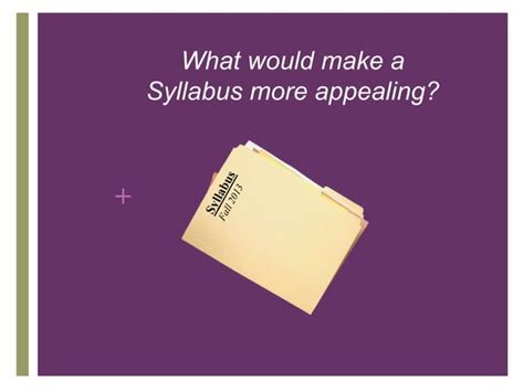 Creating An Interactive Syllabus Ppt