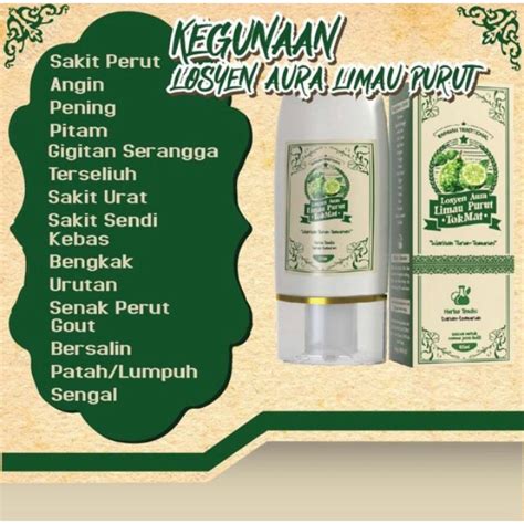 Losyen Aura Limau Purut Tok Mat Rahsia Tradisi Dari Pati Limau Purut