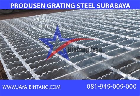 Produsen Besi Grating Surabaya Ukuran Standar Custom Galvanis Plat Besi Untuk Drainase