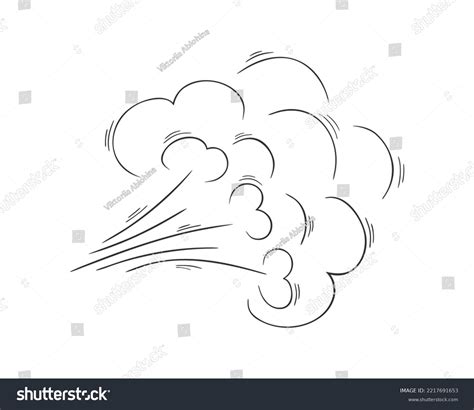 Doodle Air Flow Wind Blow Effect Stock Vector Royalty Free 2217691653