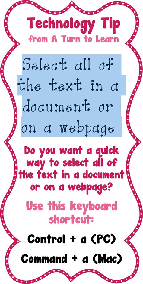 Select All The Text In A Document Or Website A Turn To Learn