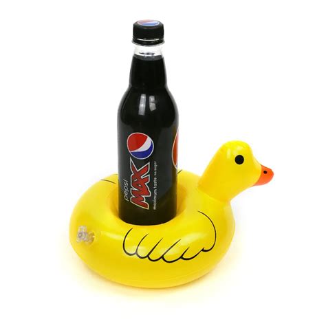 6pieceslot Inflatable Toys Yellow Duck Drink Cup Holder Float Mini