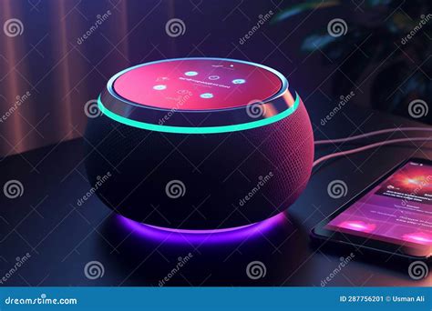 Voice Assistant Enabled Smart Speaker Device Ai Stock Image Image Of
