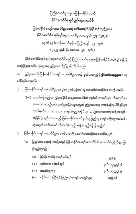 ပြည်ထောင်စုသမ္မတမြန်မာနိုင်ငံတော် နိုင်ငံတော်စီမံအုပ်ချုပ်ရေးကောင်စီ မြန်မာနိုင်ငံစာရင်းကောင