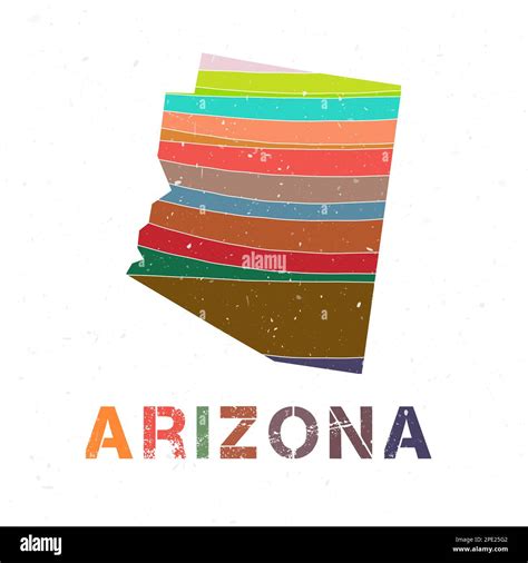 Arizona Map Design Shape Of The Us State With Beautiful Geometric