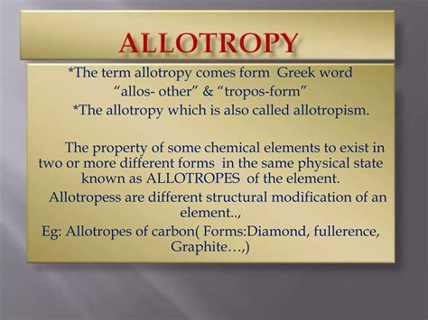 Allotropy Forms Of Elements Pptx